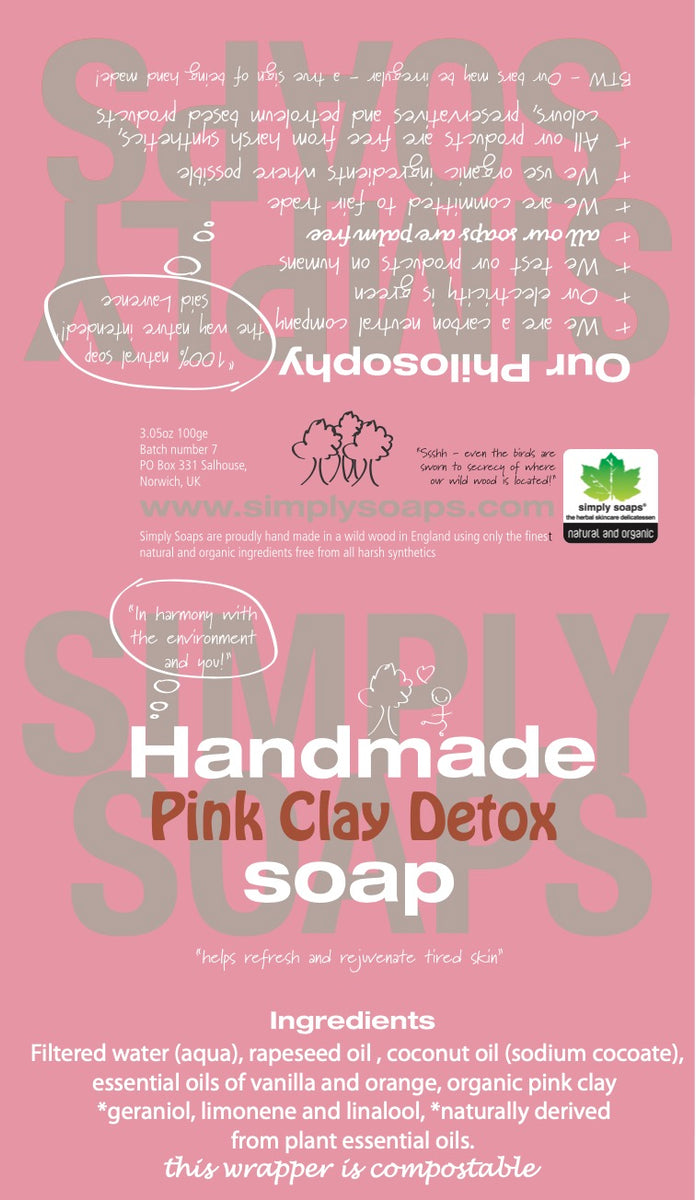 Handmade Natural and Organic Pink Clay Detox – simplysoaps.com